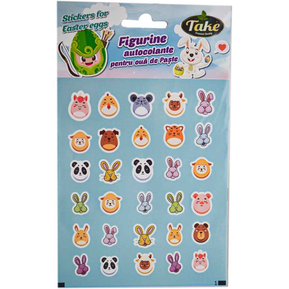 (bucata) | Figurine autocolante pentru oua de Paste | Mega-image