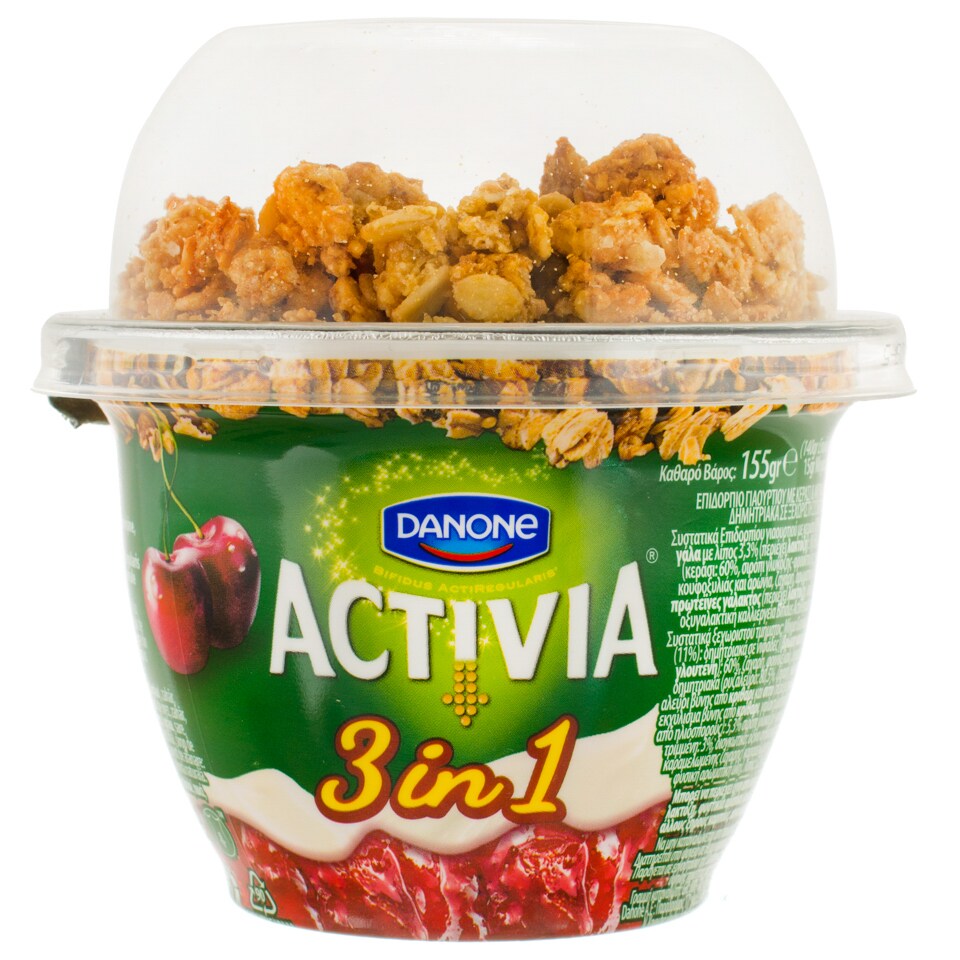 Activia | Iaurt si cereale mic dejun 3in1 155g | Mega-image