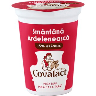Covalact de Tara | Smantana Ardeleneasca 15% grasime 370g | Mega-image