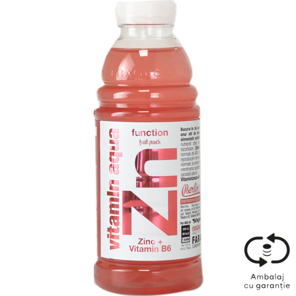 Vitamin Aqua | Apa cu vitamine Zn function 600ml | Mega-image