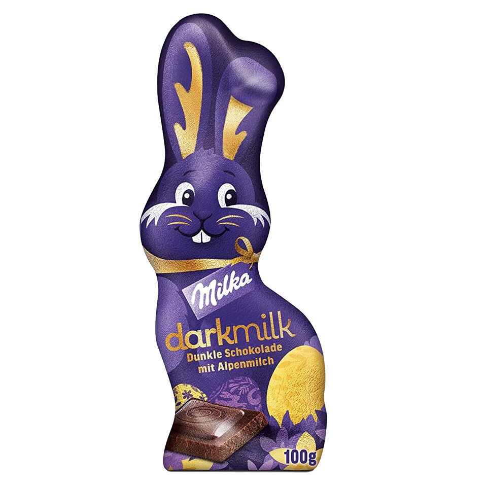 Milka | Iepure de ciocolata neagra 100g | Mega-image