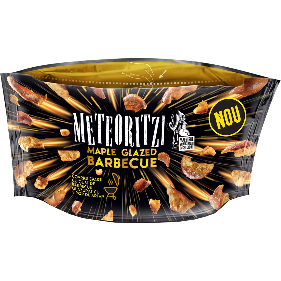 Meteoritzi | Covrigi sparti cu aroma barbecue 75g | Mega-image
