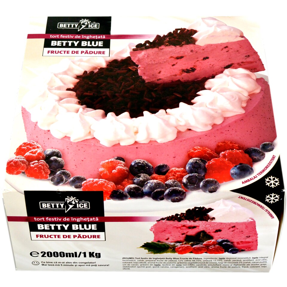 Betty Ice | Betty Blue | Tort de inghetata cu fructe de padure 1kg ...