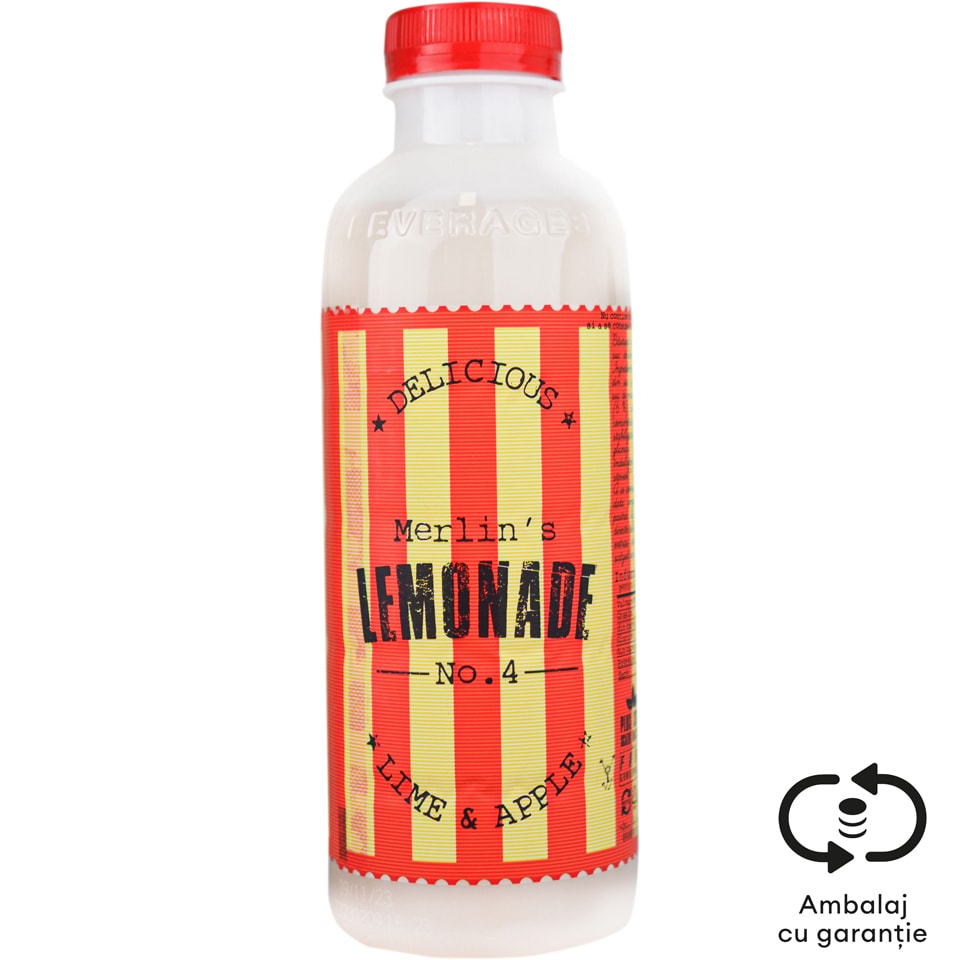 Merlin's | Limonada cu lime si mere 600ml | Mega-image