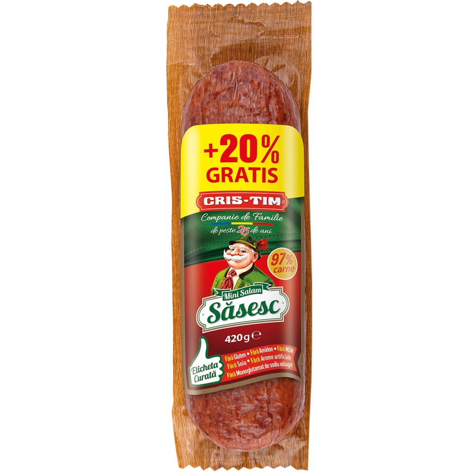 Cris-Tim | Salam sasesc mini 420g | Mega-image
