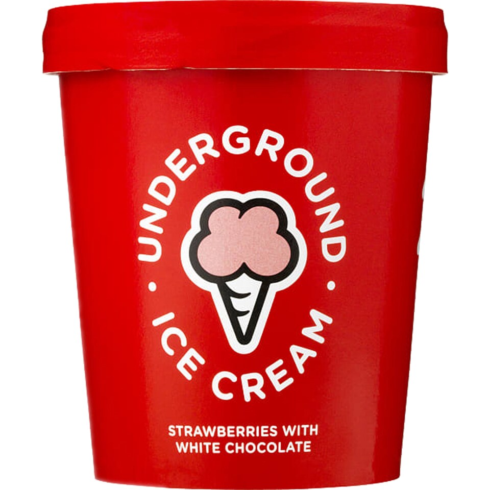 Underground | Inghetata de capsuni cu ciocolata alba 280g | Mega-image