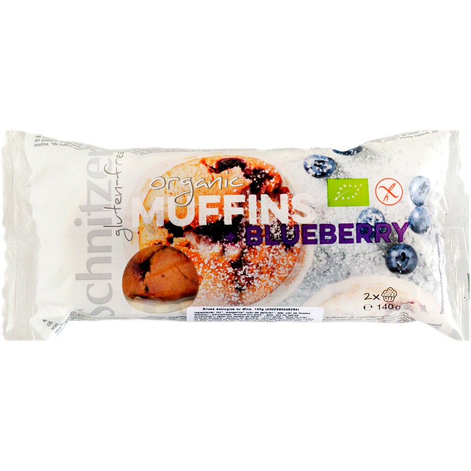 Schnitzer | Briose ecologice cu afine, fara gluten 140g | Mega-image