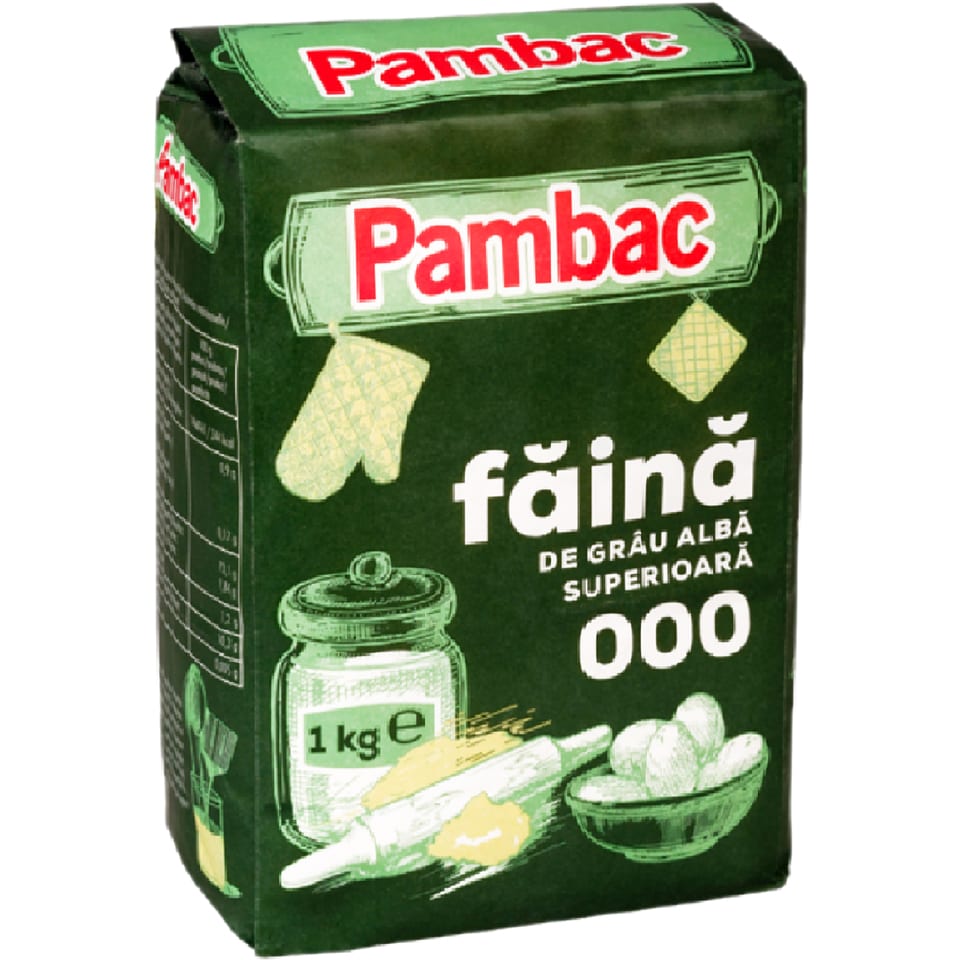 Pambac | Faina alba de grau 000 1kg | Mega-image