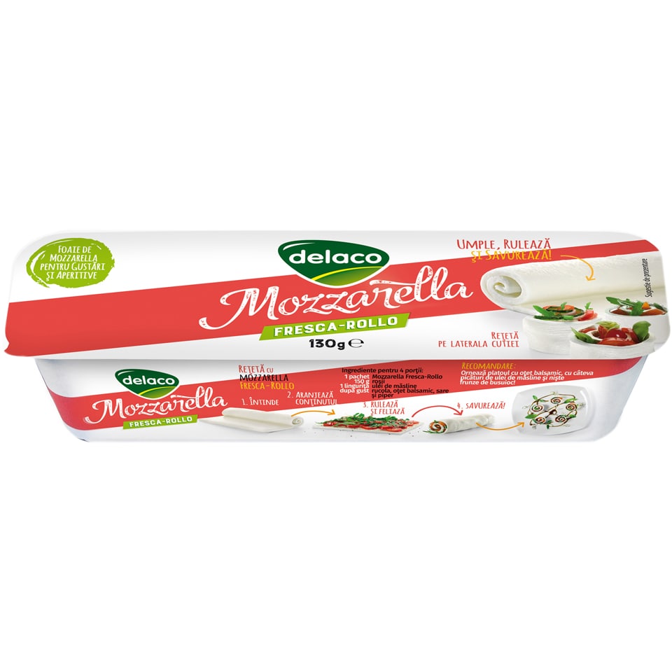 Delaco | Mozzarella Fresca-Rollo 130g | Mega-image