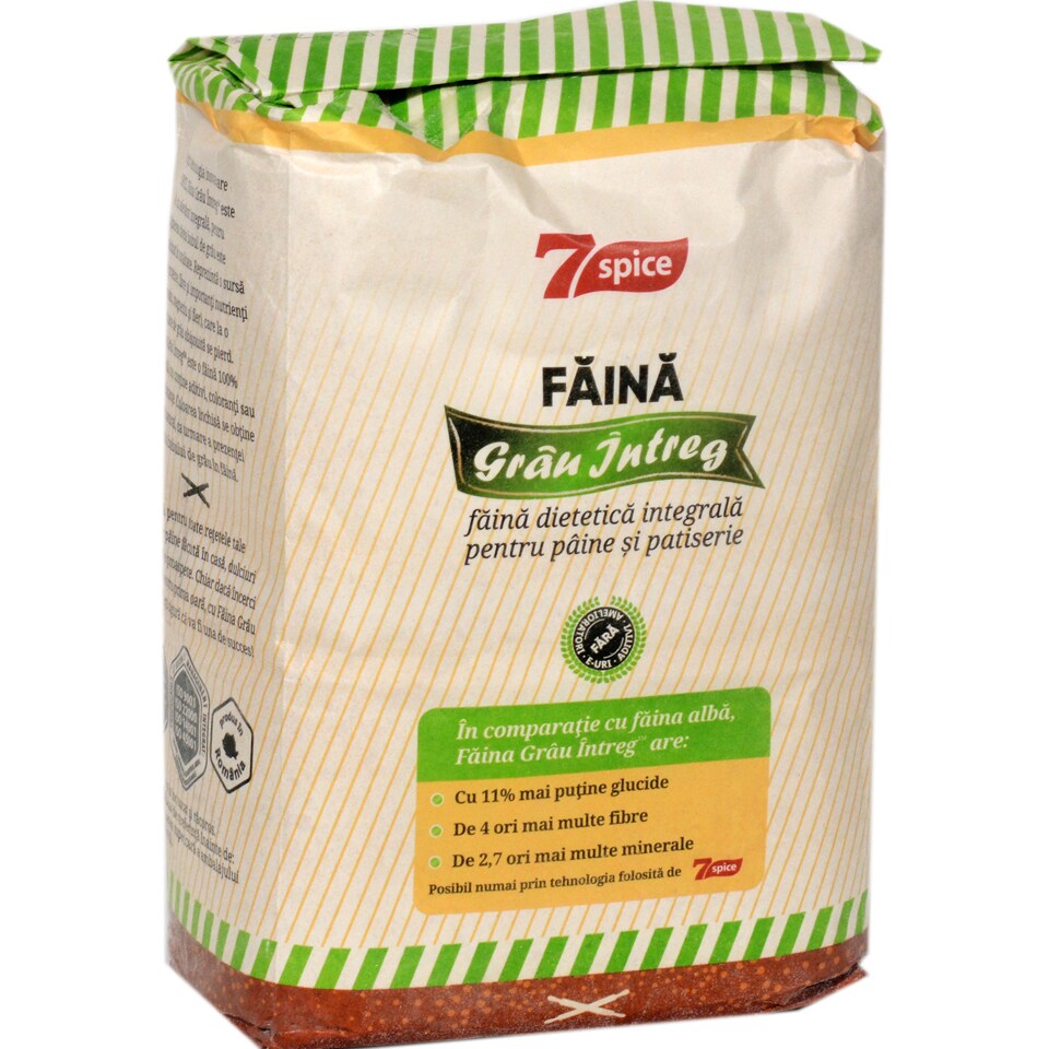 7 Spice | Faina dietetica din grau intreg 1kg | Mega-image