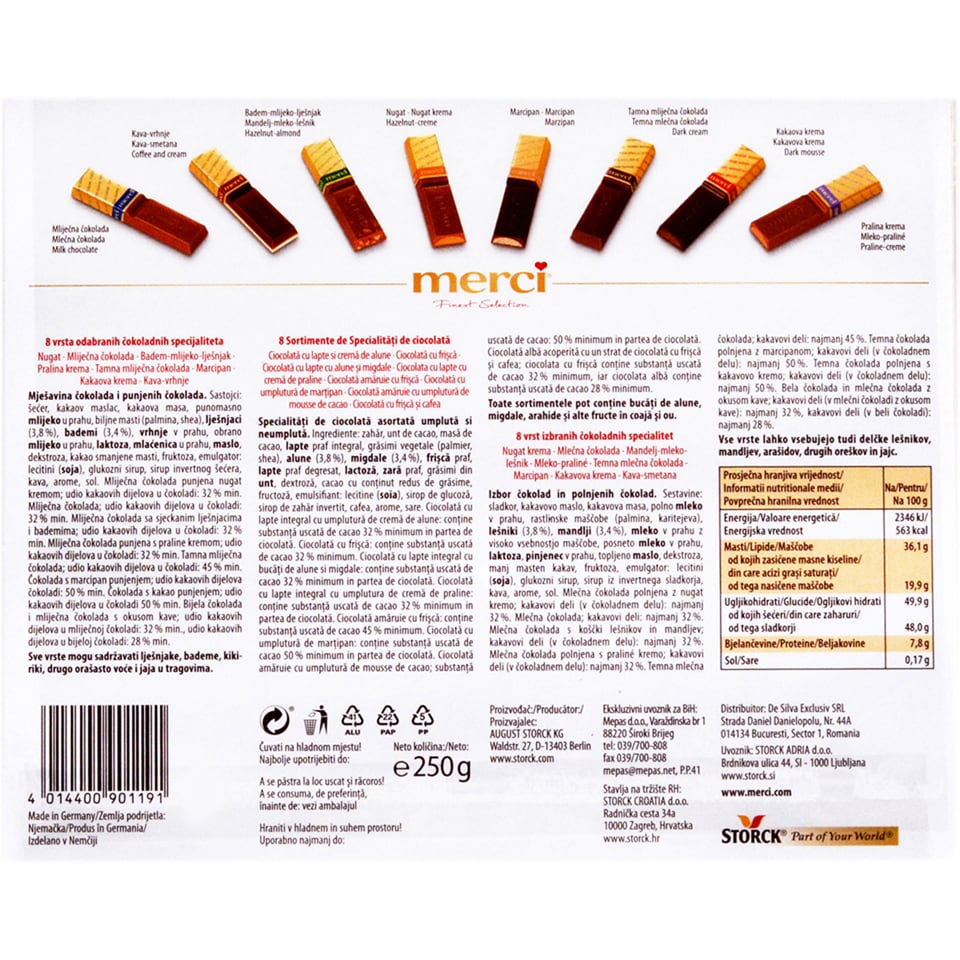 Merci | Specialitati de ciocolata asortata 250g | Mega-image