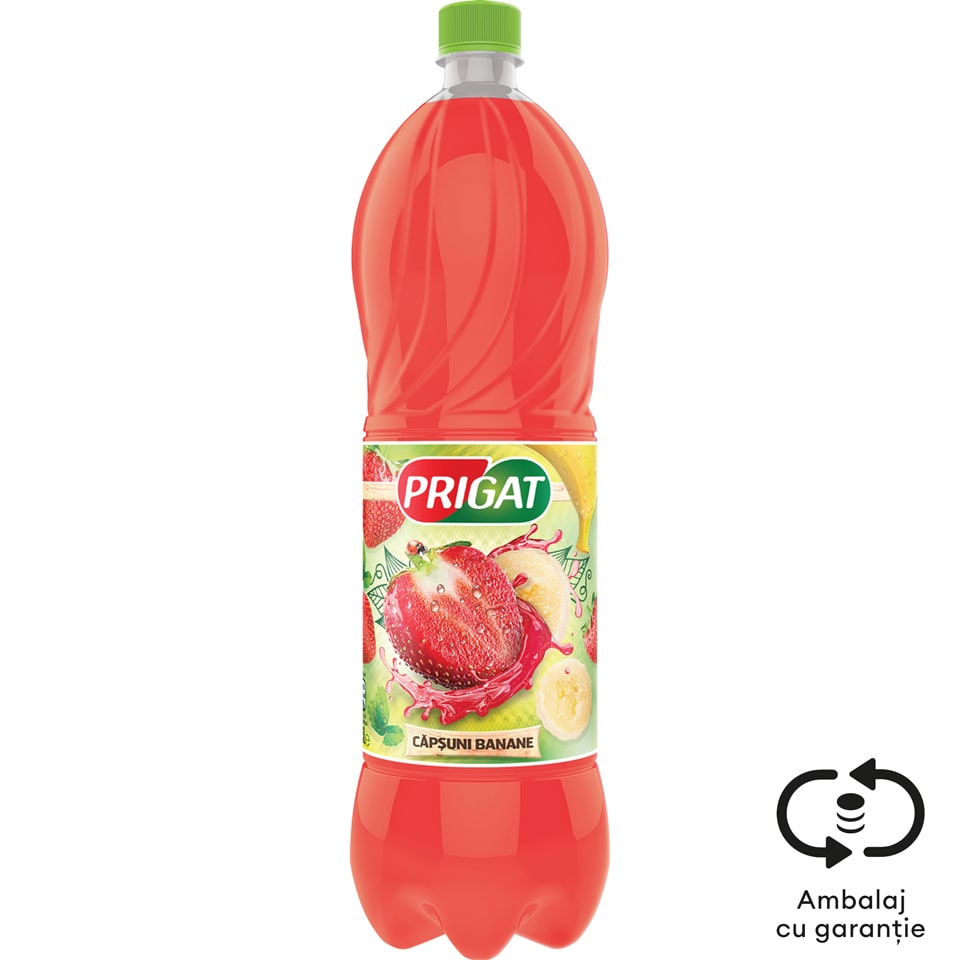 Prigat | Bautura racoritoare cu piure de banane si de capsuni 1.75L ...