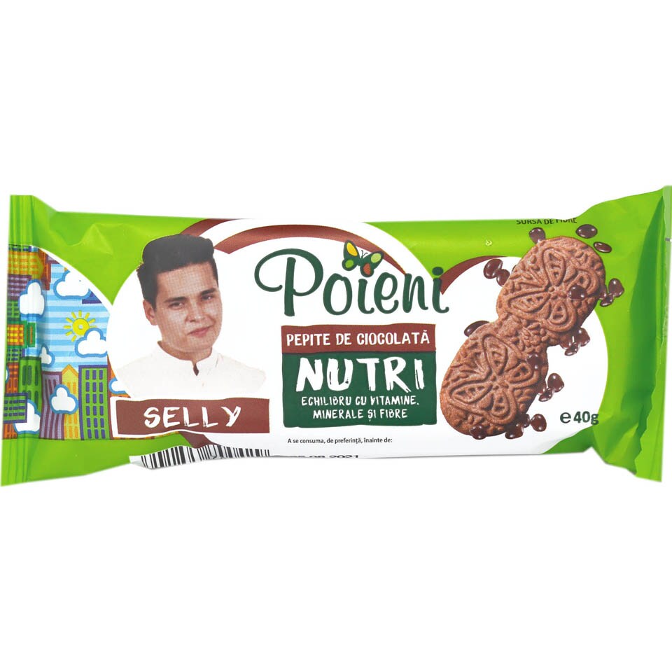 Poieni | Biscuiti cu pepite de ciocolata cu vitamine si minerale 40g ...