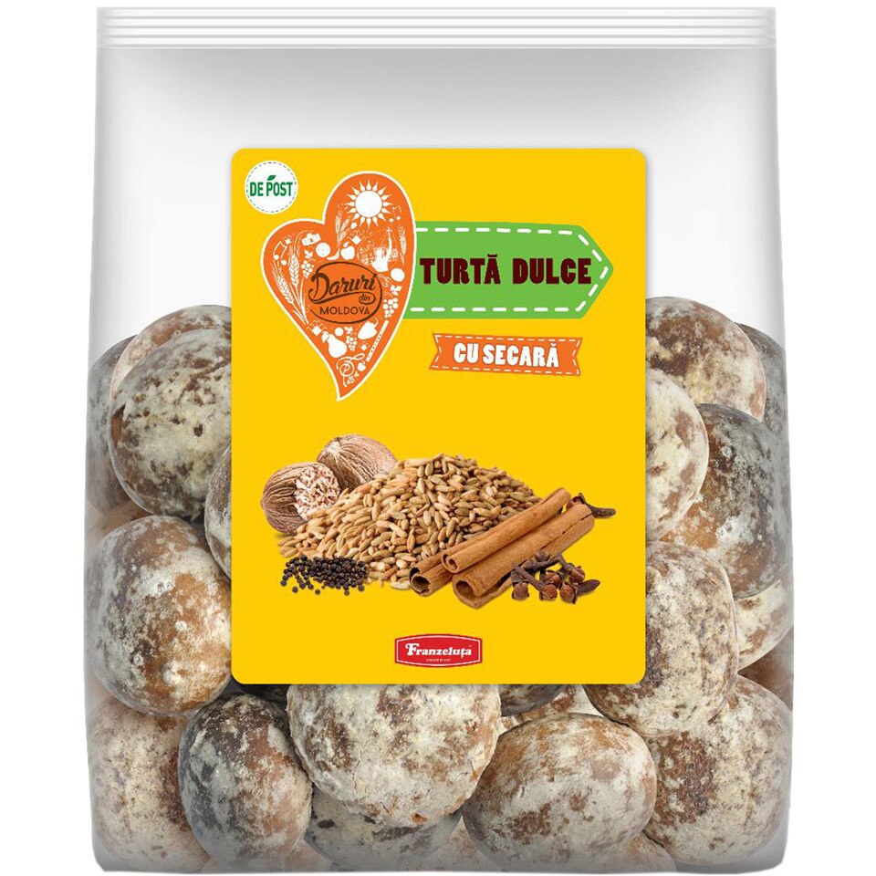 Franzeluta | Daruri din Moldova | Turta dulce cu secara 400g | Mega-image