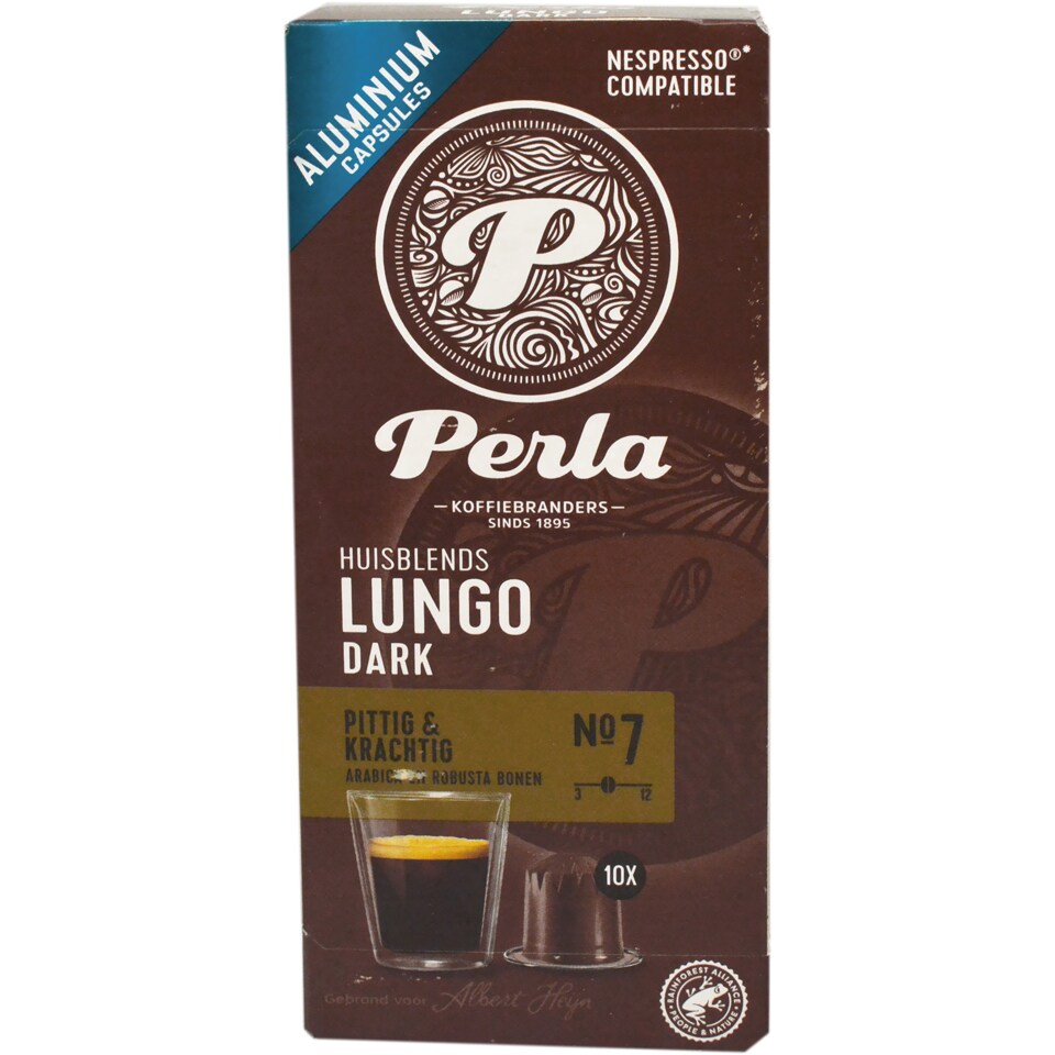 Perla | Cafea Lungo Dark, 10 capsule | Mega-image