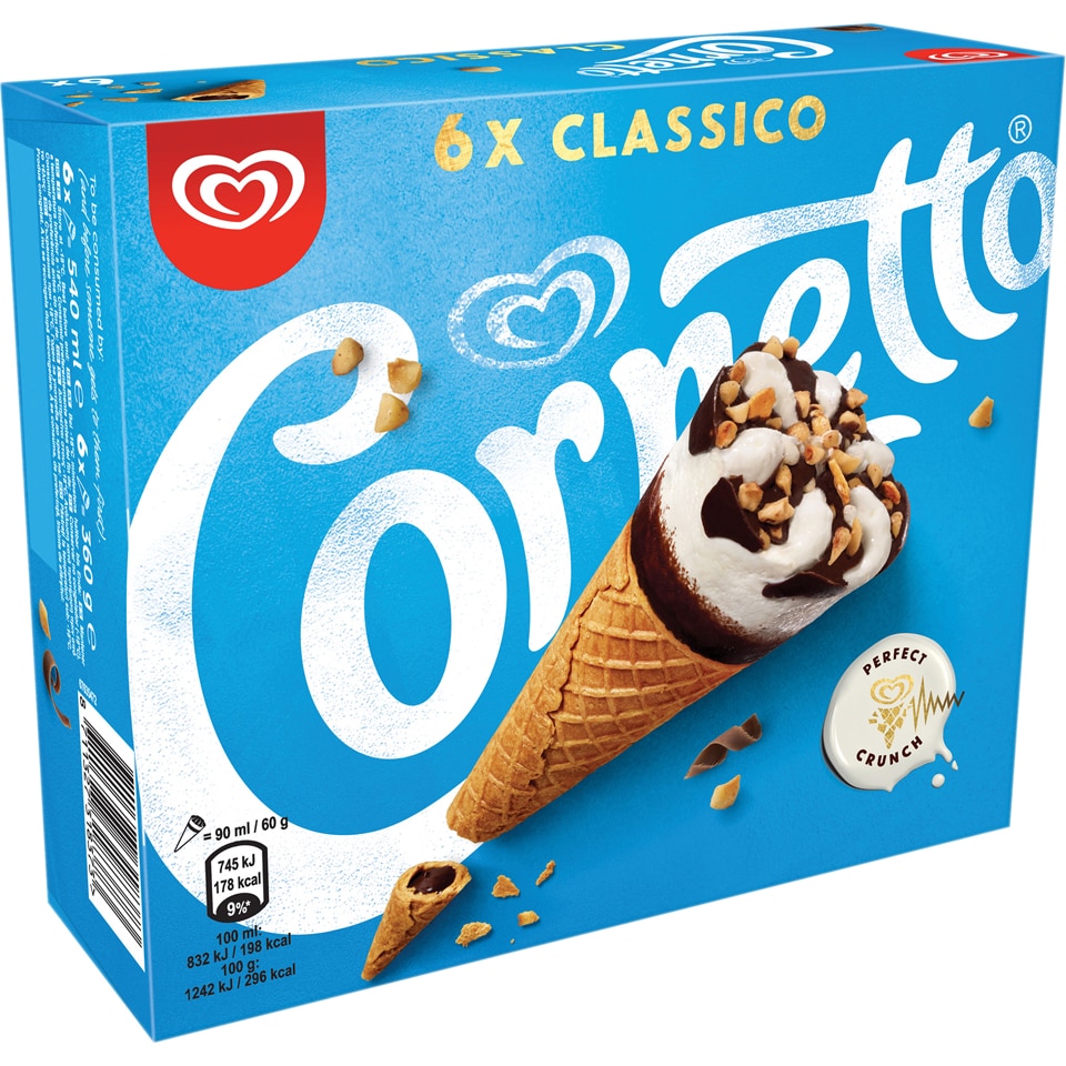 Cornetto | Inghetata multipack classic 6x60g | Mega-image