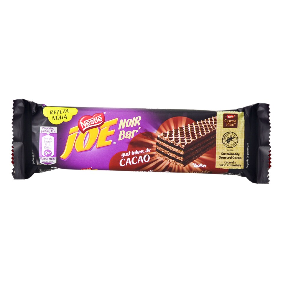 Joe | Noir | Napolitana cu gust intens de cacao 33g | Mega-image