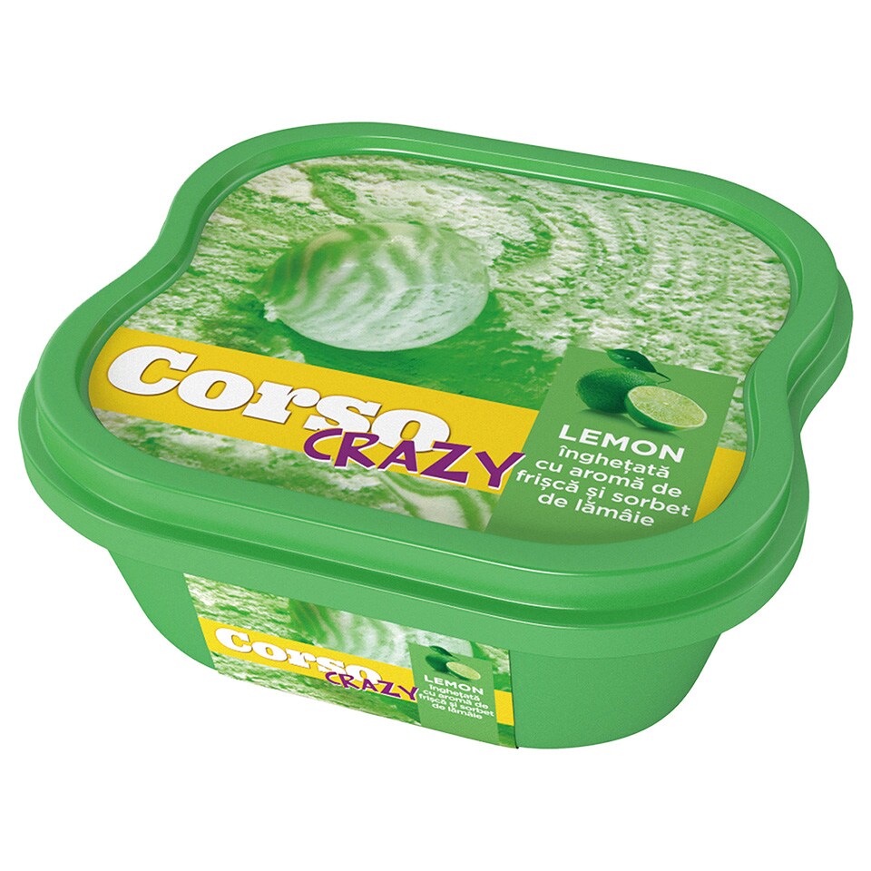 Corso | Crazy | Inghetata cu aroma de frisca si sorbet de lamaie 1l ...