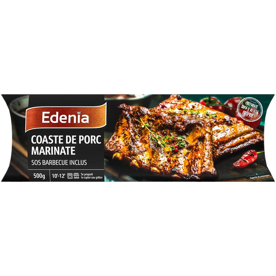 Edenia | Coaste de porc BBQ 500g | Mega-image