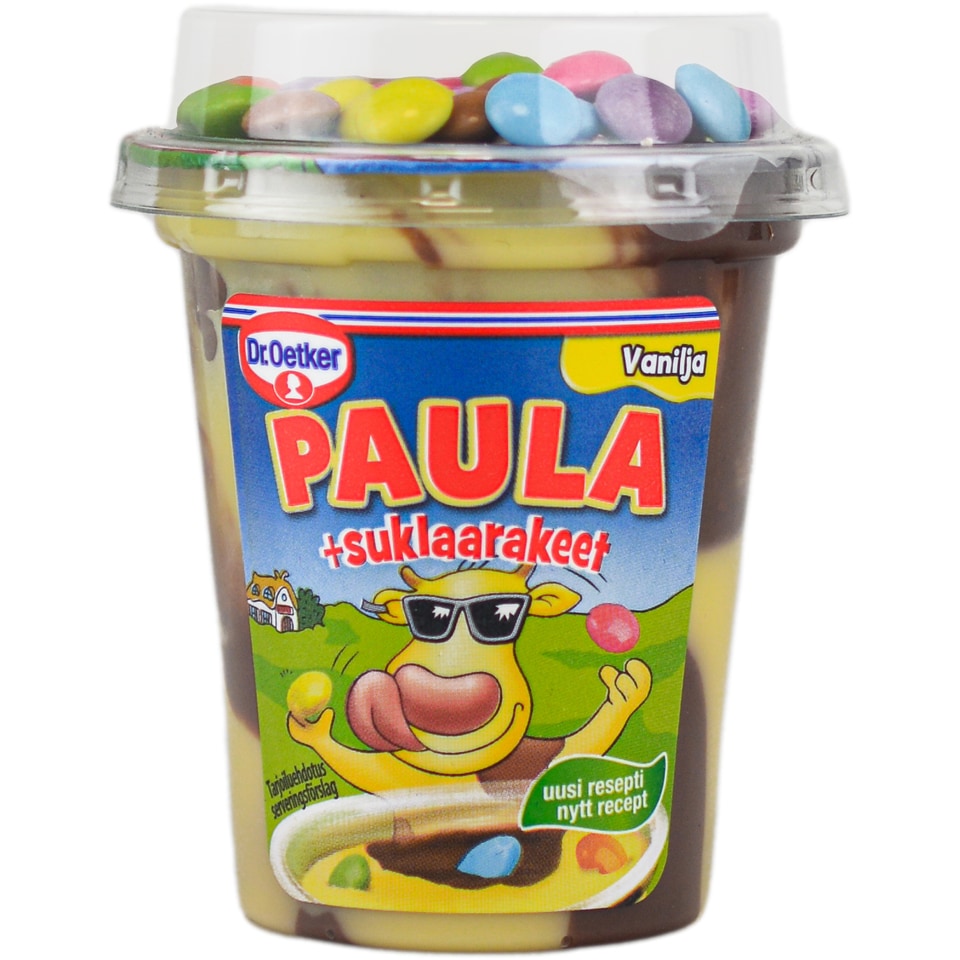 Paula | Budinca cu gust de vanilie si ciocolata si bomboane 125g | Mega ...