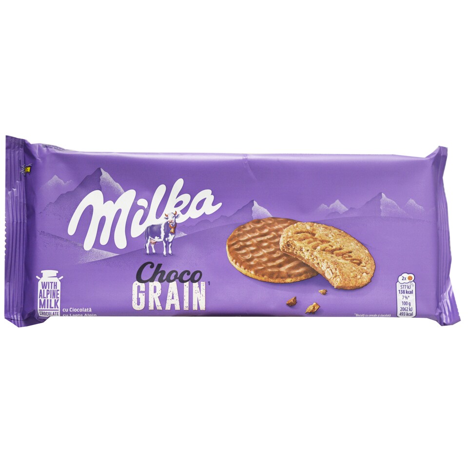 Milka | Choco Grains | Biscuiti cu cereale si ciocolata 126g | Mega-image