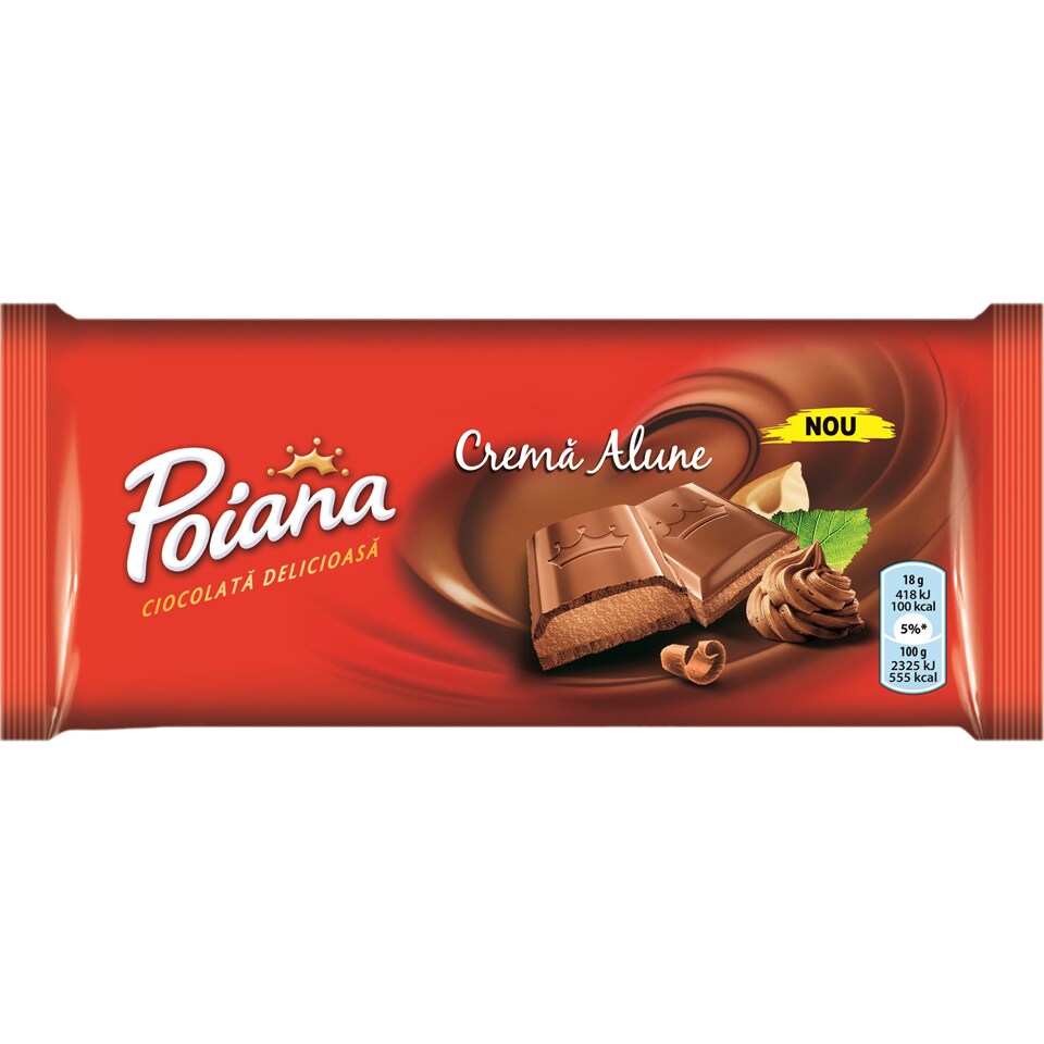 Poiana | Ciocolata cu crema de alune 90g | Mega-image