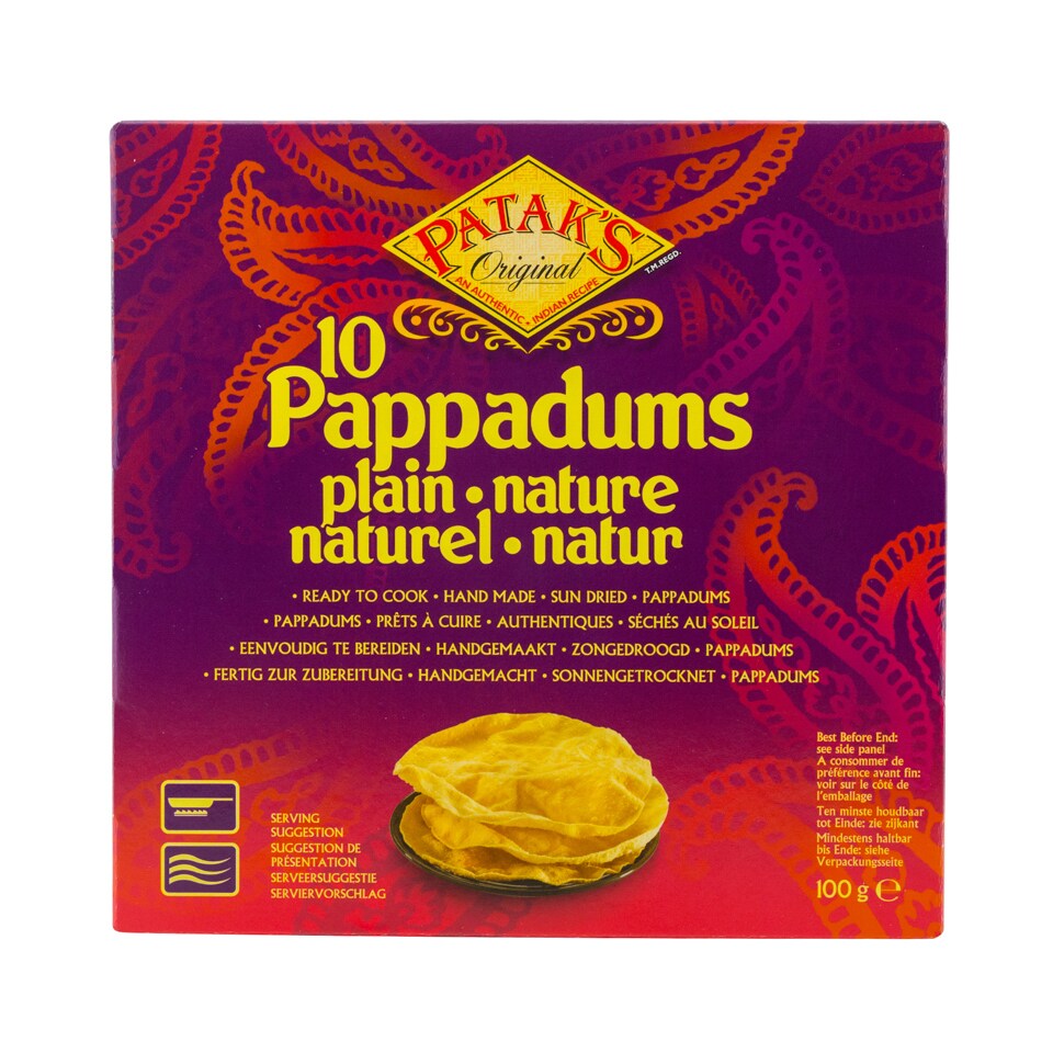 Patak's | Lipie Papadum 10 bucati 100g | Mega-image
