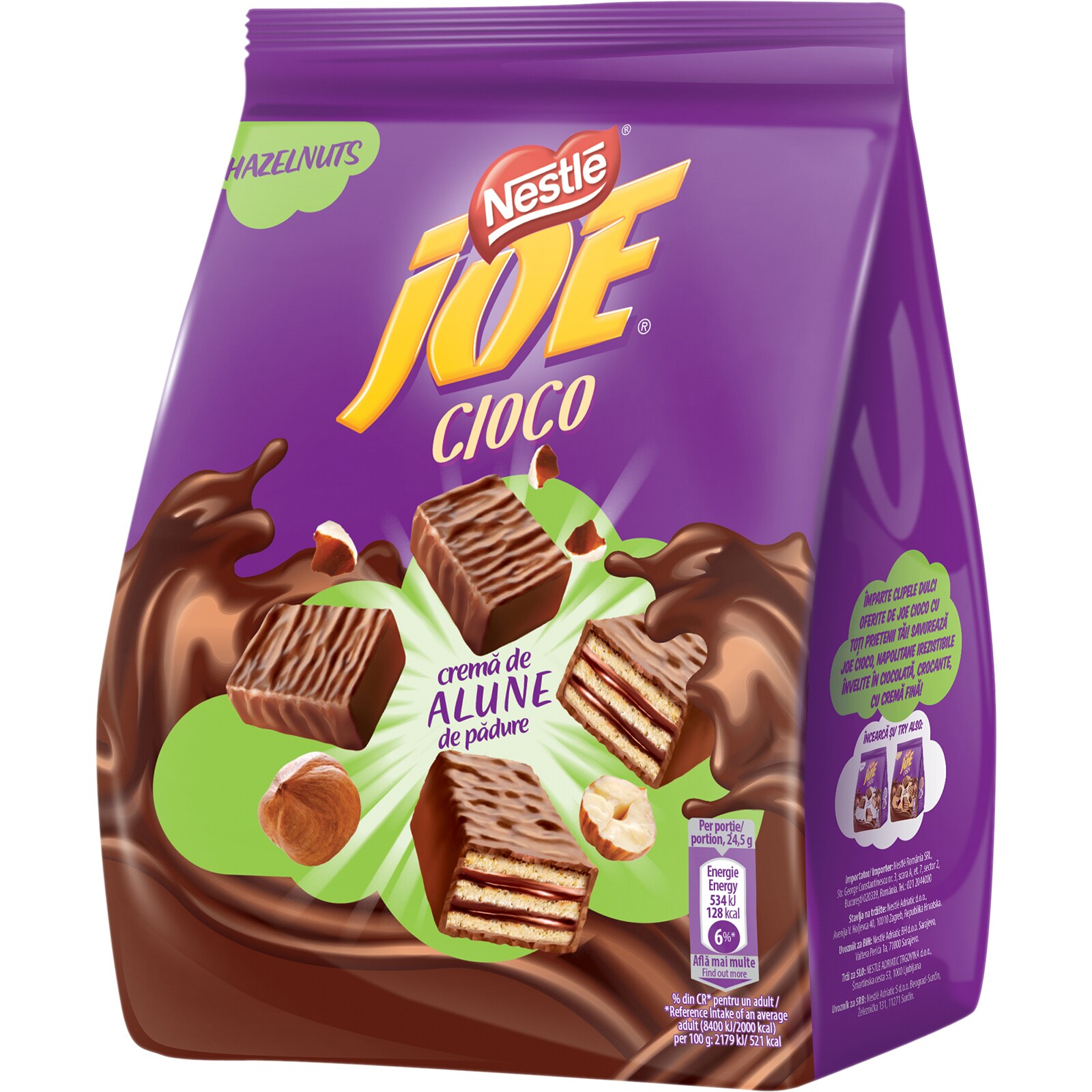 Joe | Cioco | Napolitane glazurate cu crema de alune 160g | Mega-image