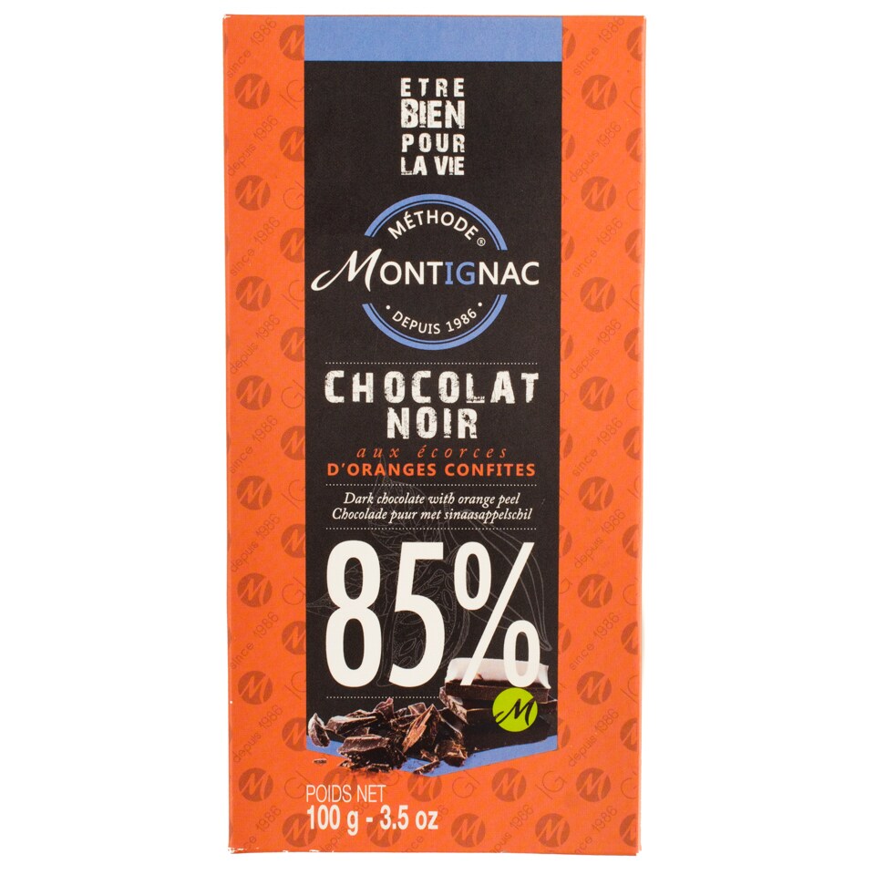 Michel Montignac | Ciocolata neagra 85% cu coaja de portocala 100G ...