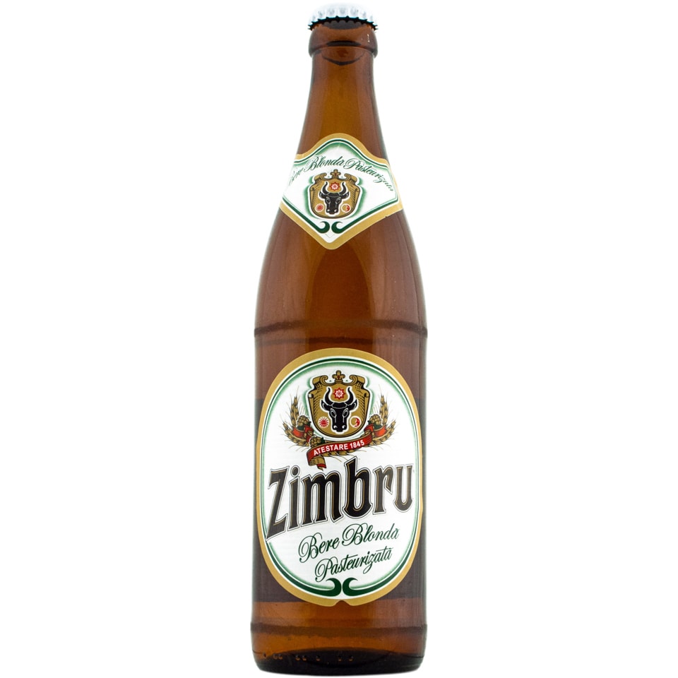 Zimbru | Bere blonda pasteurizata 0.5L | Mega-image