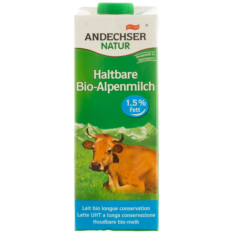 Andechser Natur | Lapte bio UHT 1.5% grasime 1L | Mega-image