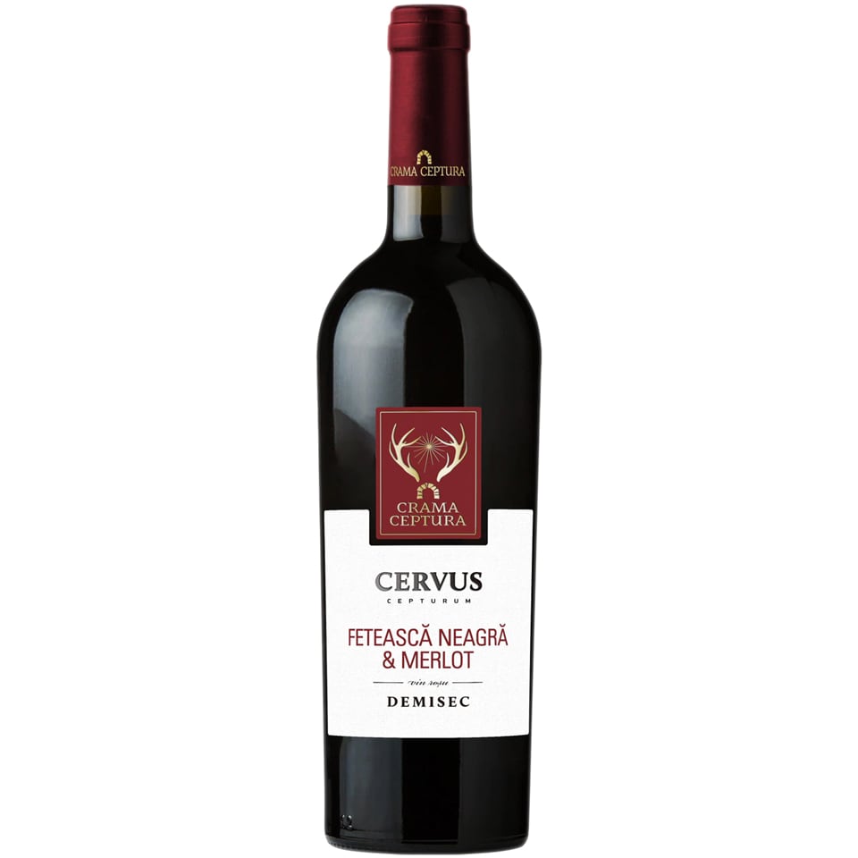 Cervus Cepturum | Vin rosu demisec Feteasca Neagra & Merlot 0.75l ...