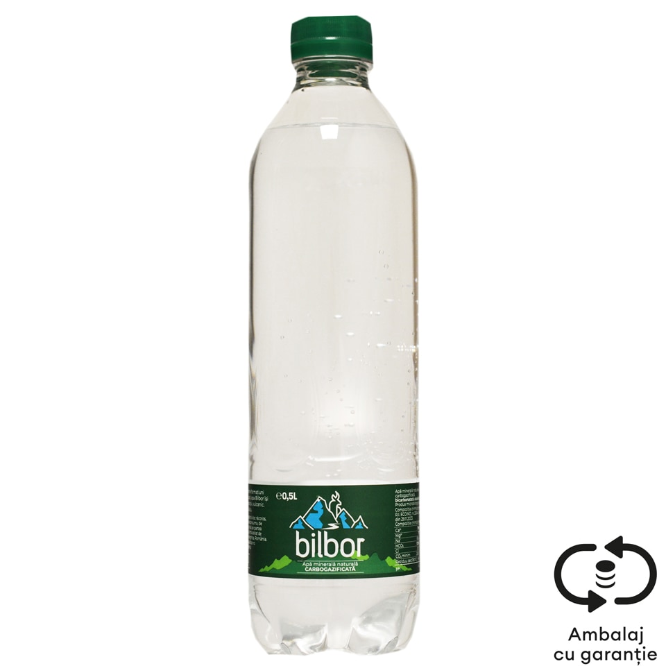 Bilbor | Apa minerala naturala carbogazificata 0.5L | Mega-image