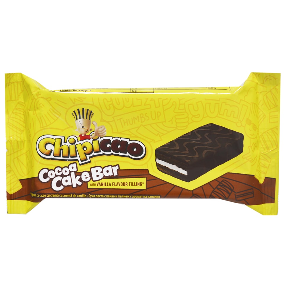 Chipicao | Prajitura cu glazura de cacao si umplutura de vanilie 64g ...