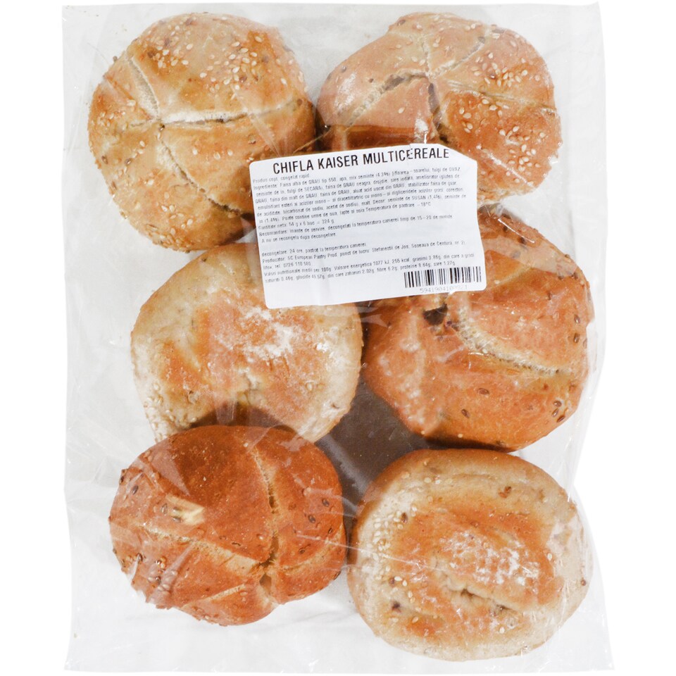 European Pastry | Chifla kaiser cu multicereale 6x54g | Mega-image