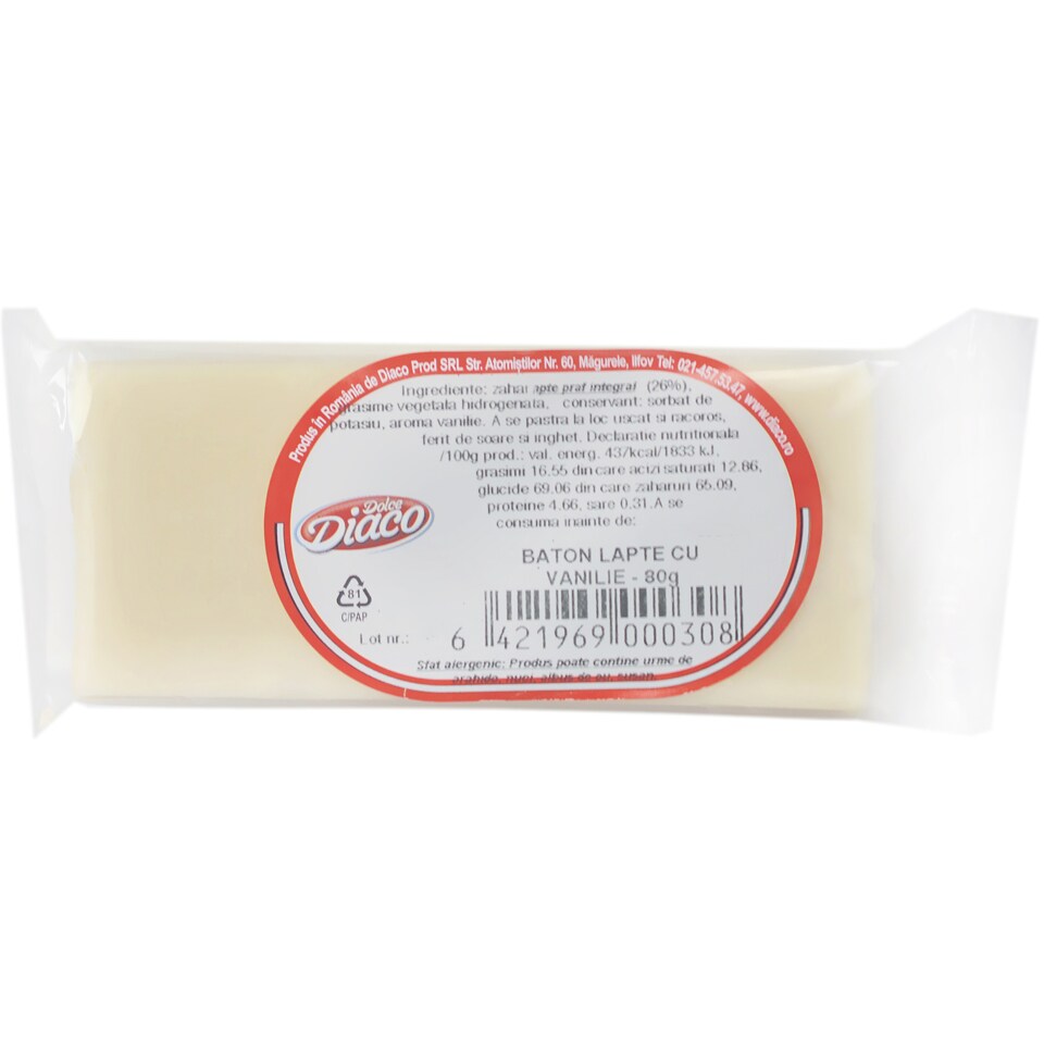 Dolce Diaco | Baton de lapte cu vanilie 80g | Mega-image