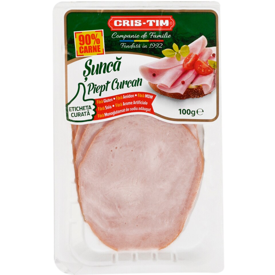 Cris-Tim | Sunca piept de curcan 100g | Mega-image