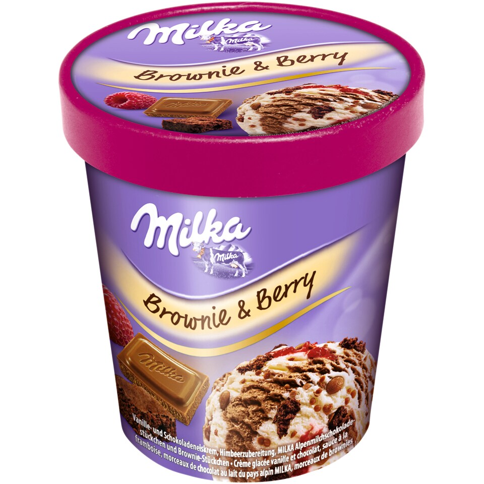 Milka | Inghetata Brownie & Berry 320g | Mega-image