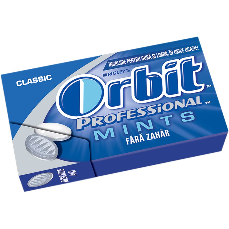 Orbit | Professional | Bomboane mentolate Classic Mints 18g | Mega-image