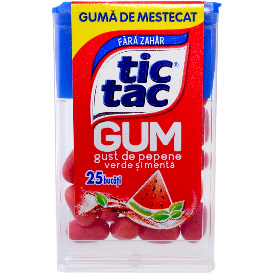 Tic tac | Guma cu gust de pepene verde si menta 12.1g | Mega-image