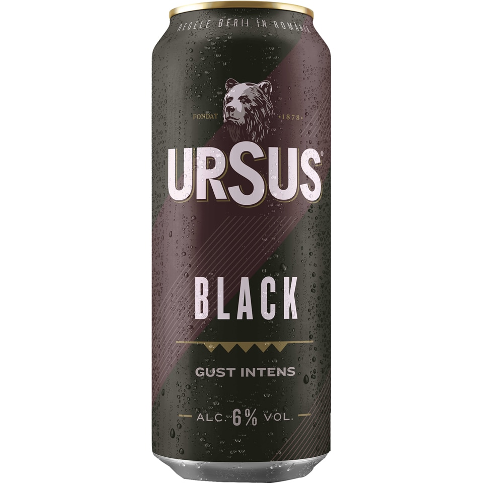 Ursus | Black | Bere neagra pasteurizata 0.5L | Mega-image