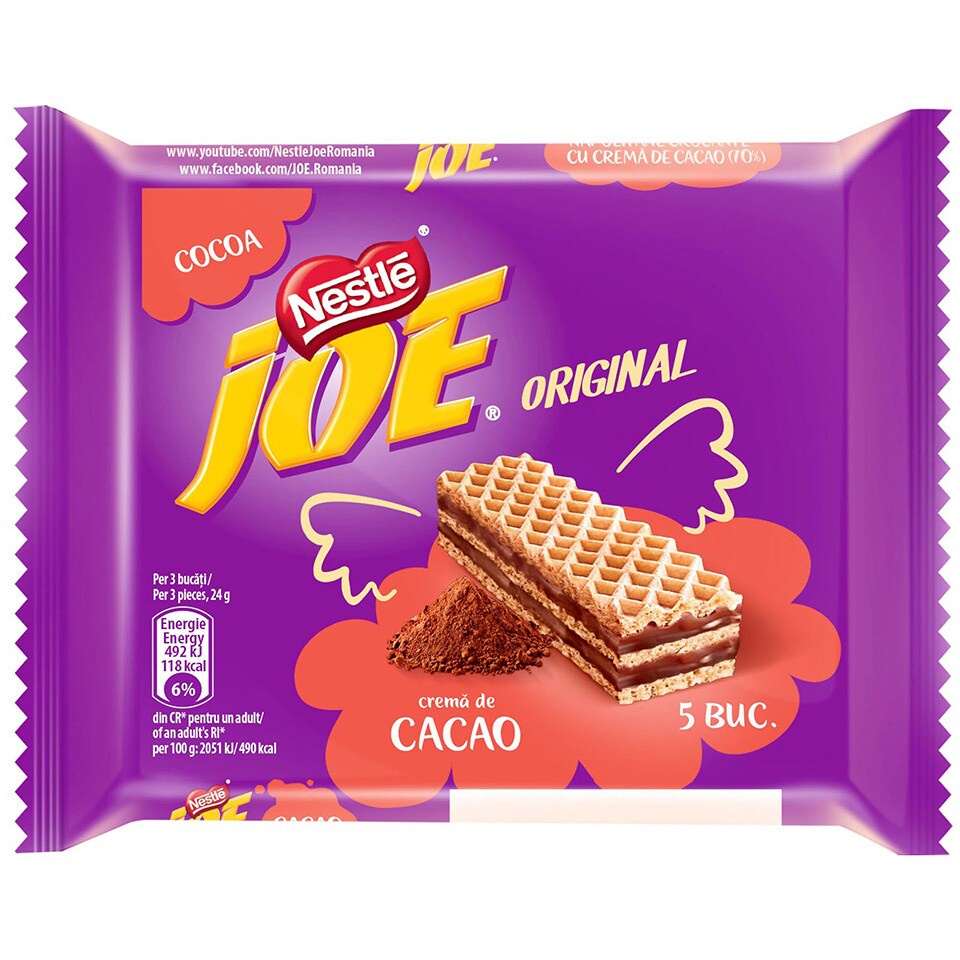 Joe | Napolitane cu crema de cacao 40g | Mega-image