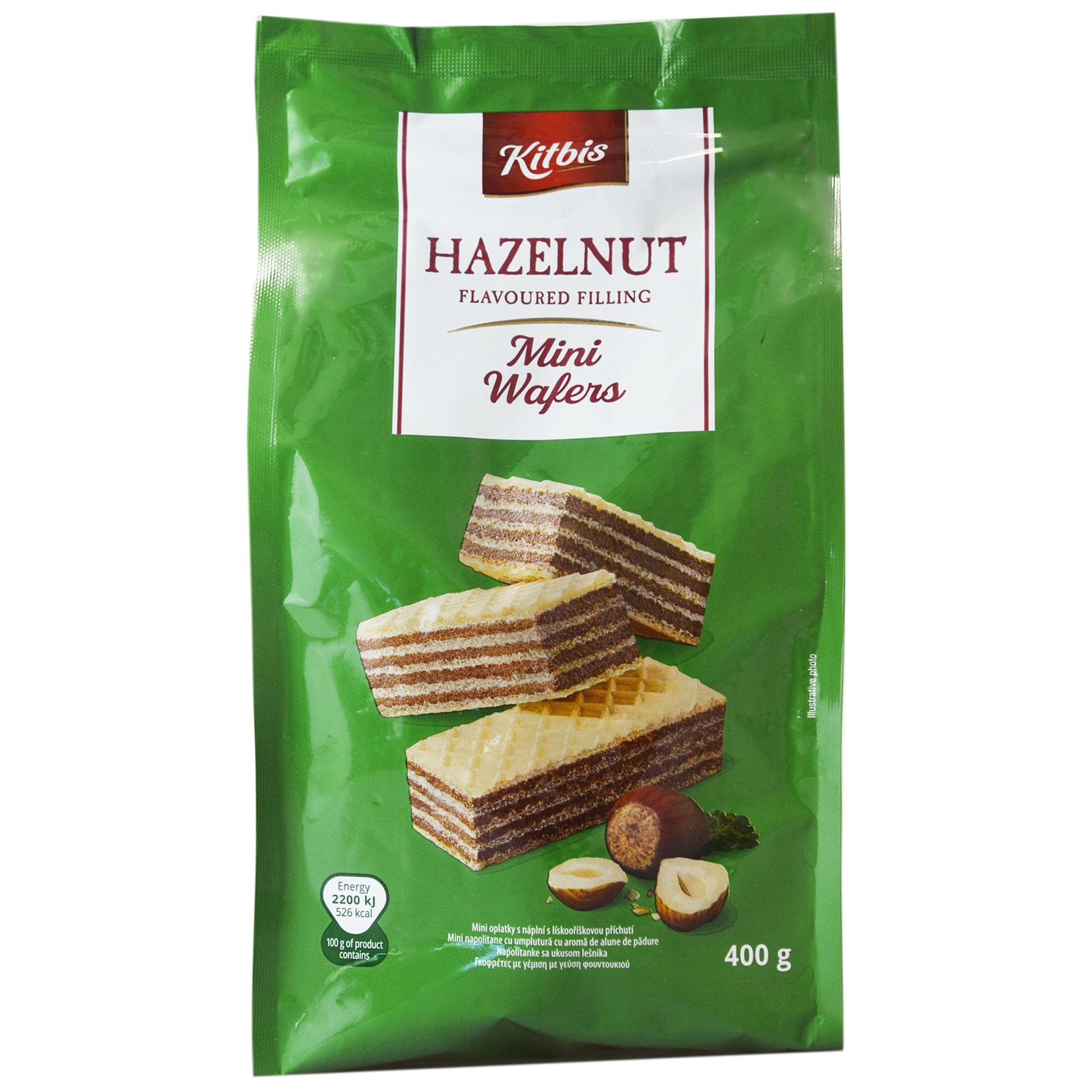 Kitbis | Mini napolitane cu umplutura cu aroma de alune de padure 400g | Mega-image