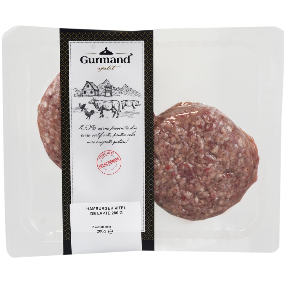 Gurmand Apetit | Hamburgeri din vitel de lapte 280g | Mega-image