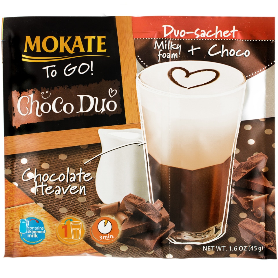 Mokate | To GO | Ciocolata calda Choco duo 45g | Mega-image