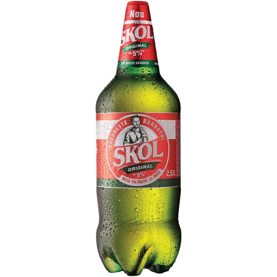 Skol | Bere blonda pasteurizata 2.5L | Mega-image