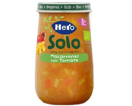 Hero | Solo | Meniu bio cu macaroane si rosii, 8 luni+ 190g | Mega-image