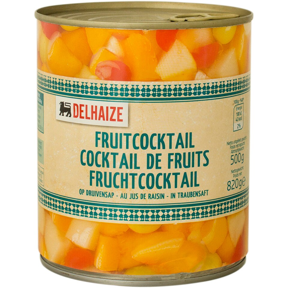 Delhaize | Cocktail de fructe in sirop 820g | Mega-image