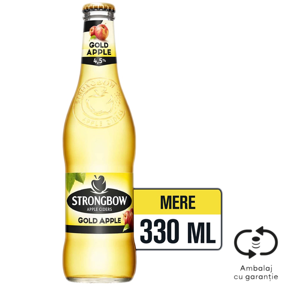 Strongbow | Cidru din mere Gold Apple 330ml | Mega-image