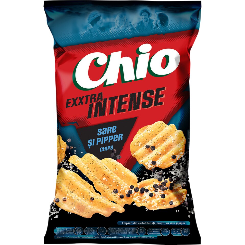 Chio | Exxtra Intense | Chipsuri din cartofi cu sare si piper 125g ...